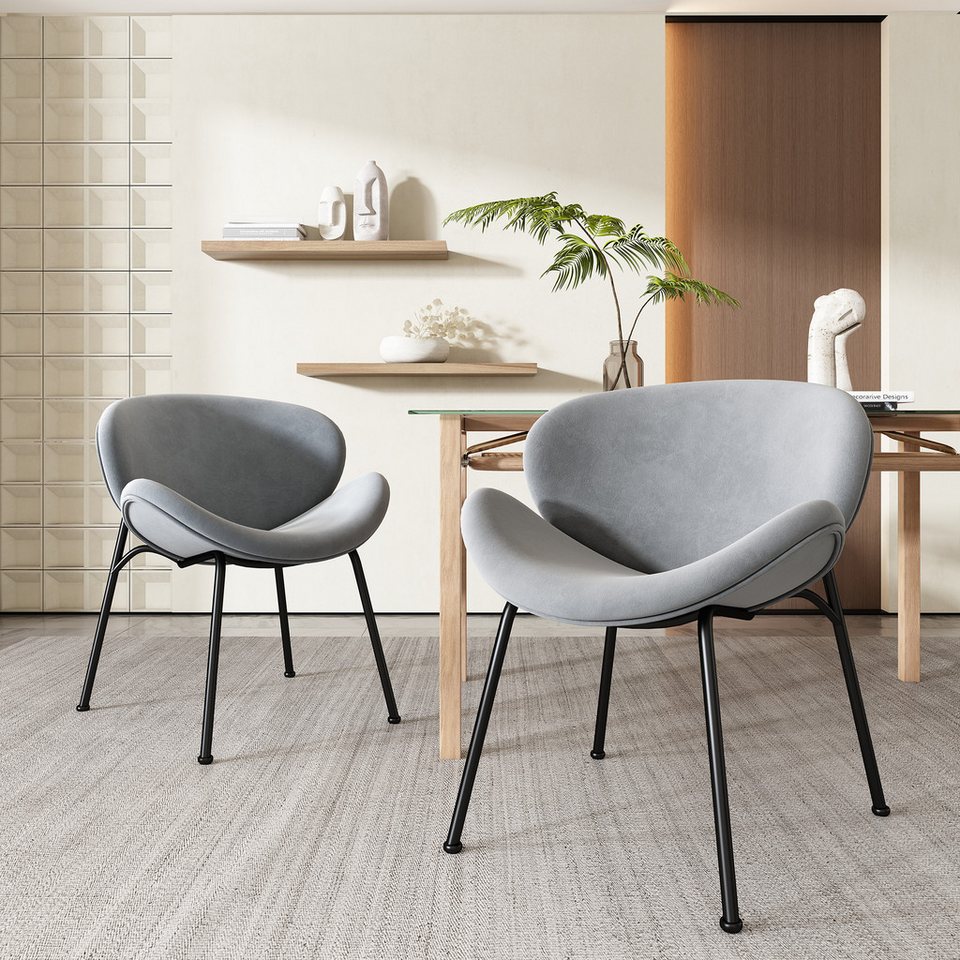 Odikalo Esszimmerstuhl 2er Lounge Sessel Freizeitstuhl 4 Stützbeinen
