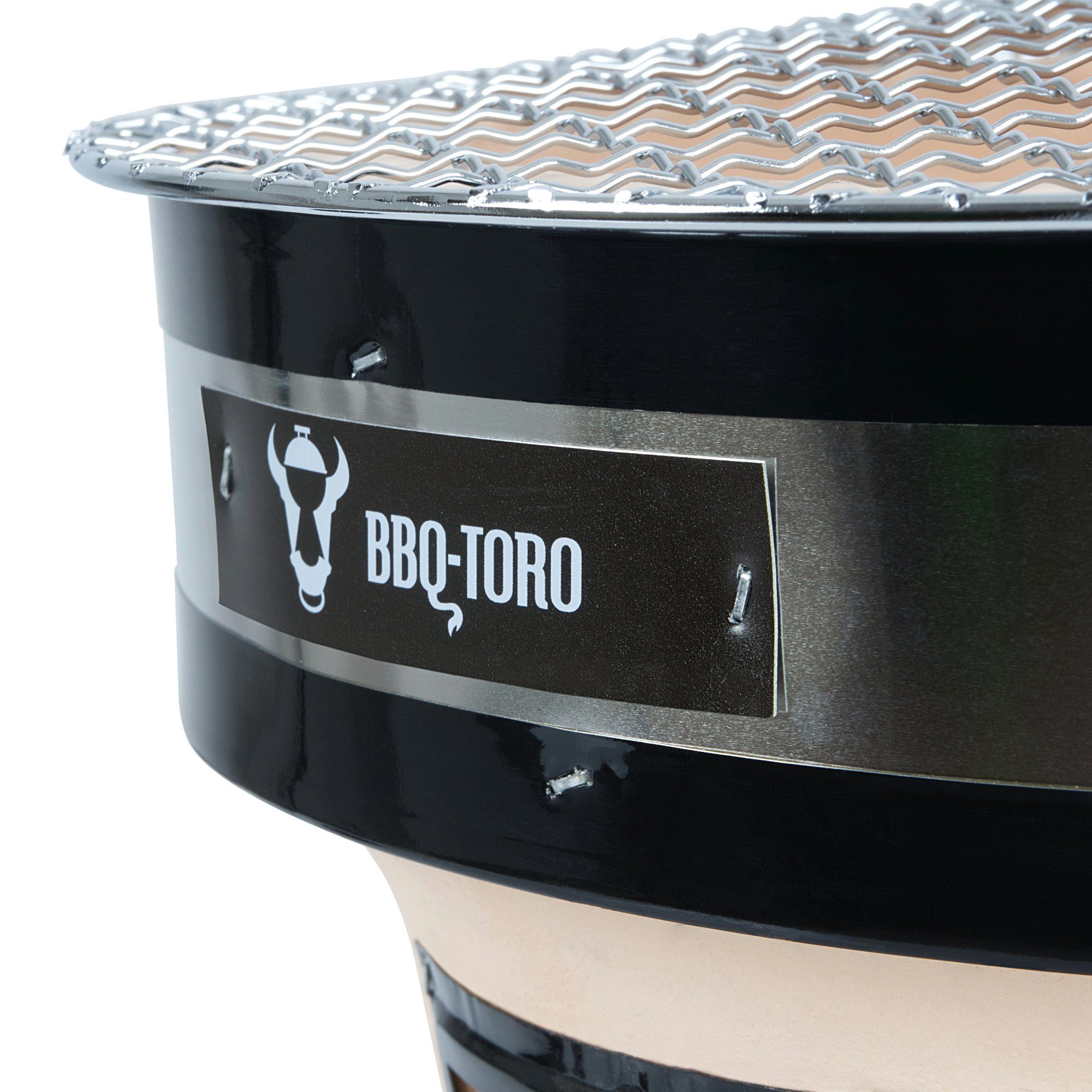 BBQ-Toro Keramikgrill Keramik Tischgrill rund, Ø 30 cm, Outdoor Hibachi ...
