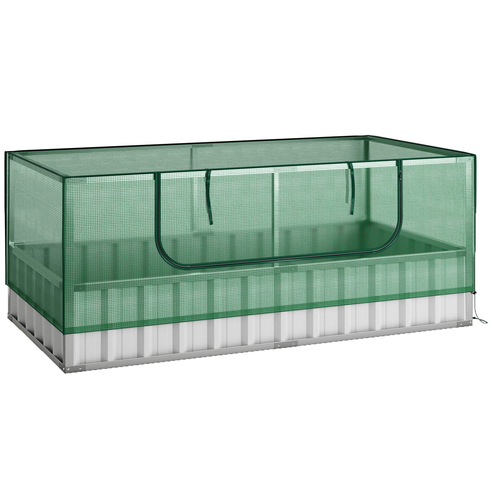 Komfotteu Hochbeet Mit Pe Abdeckung And Metall Pflanzkasten 174 X 90 X