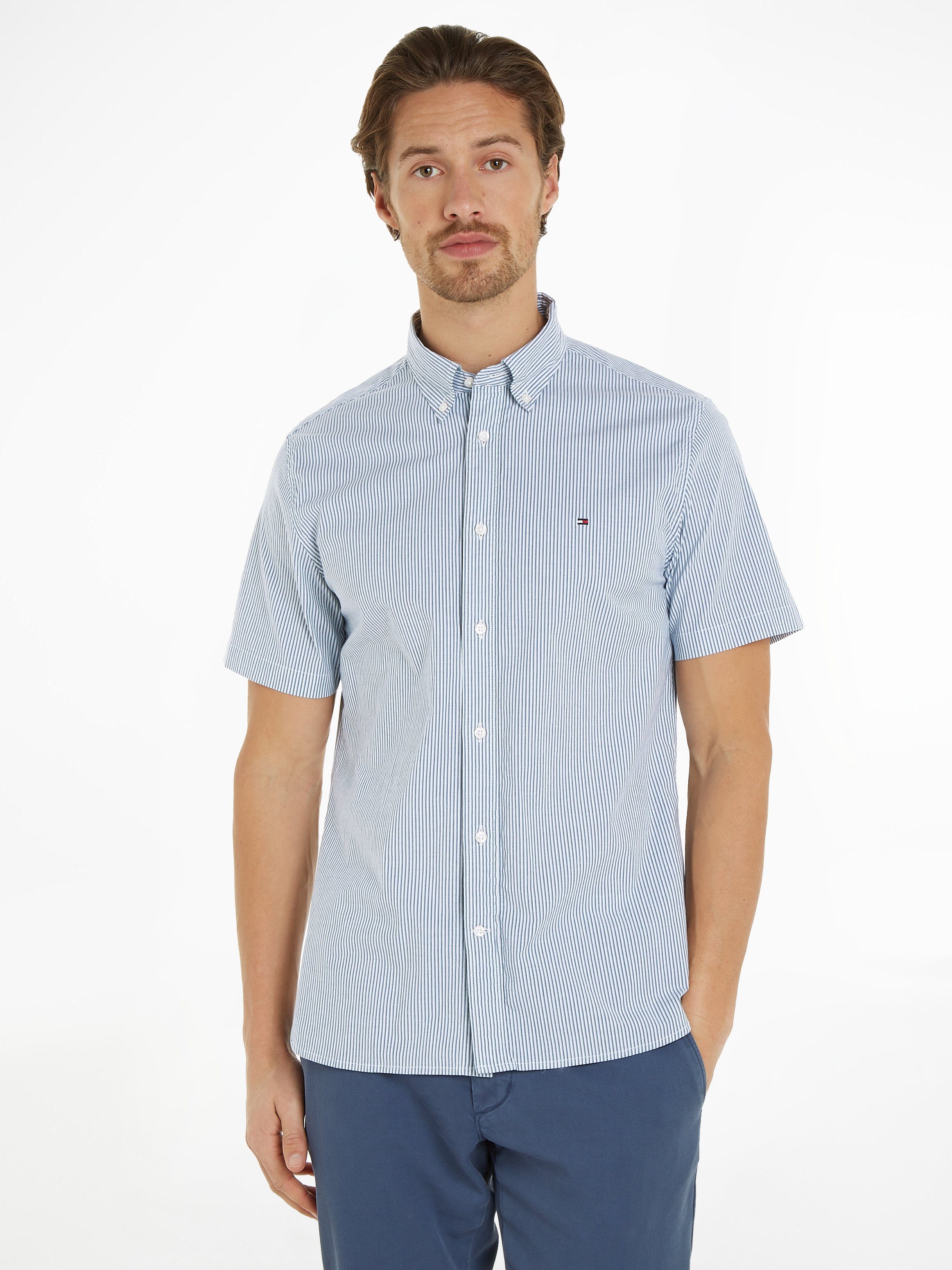 Tommy Hilfiger Kurzarmhemd Flex Multi Stripe Rf Shirt
