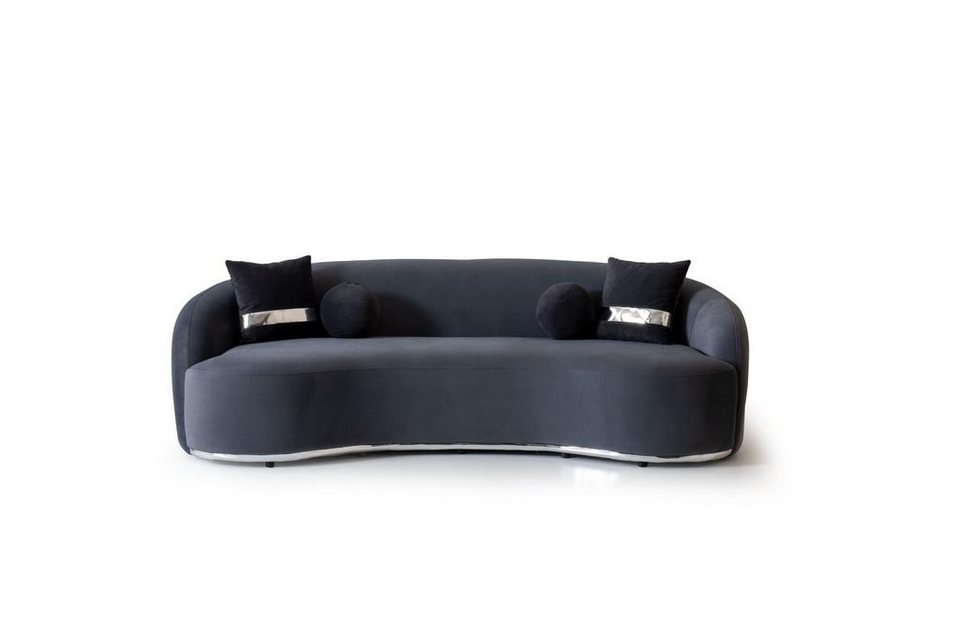 Jvmoebel 4 Sitzer Designer Sofa 4 Sitzer Schwarze Sofas Couchen Big