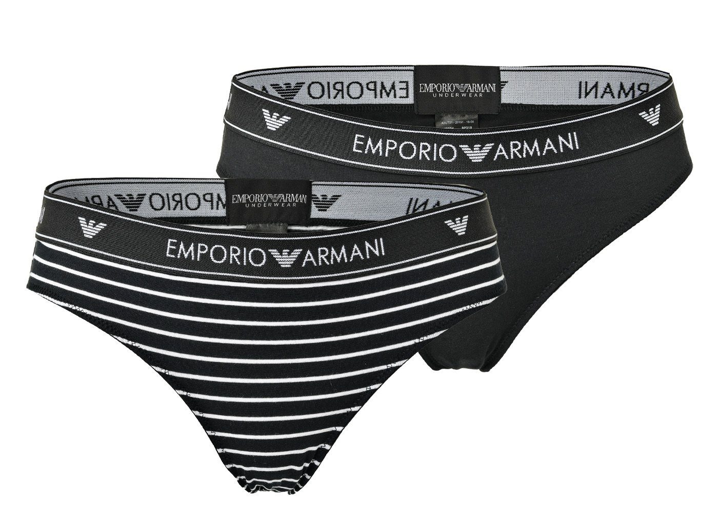 Emporio Armani Slip Damen Slips 2er Pack Briefs Panties Stretch