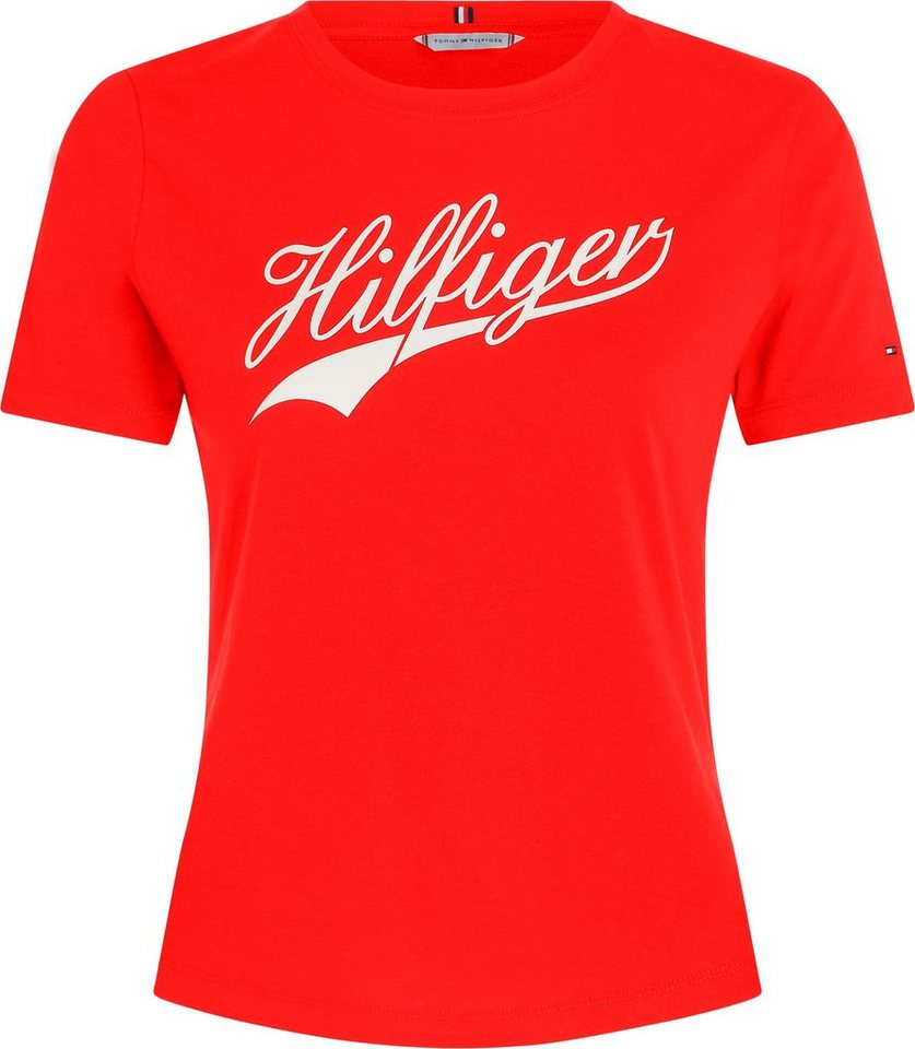 Tommy Hilfiger Rundhalsshirt Slim H85 C Nk Ss Tee Ss Mit Großem Hilfger