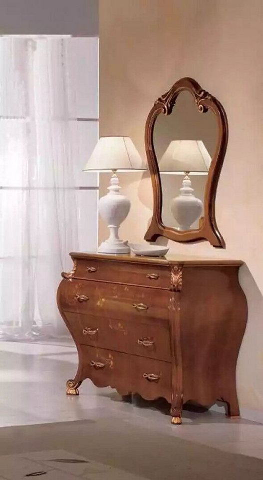 Jvmoebel Kommode Schlafzimmer Spiegel Kommode Holz Klassisches Design