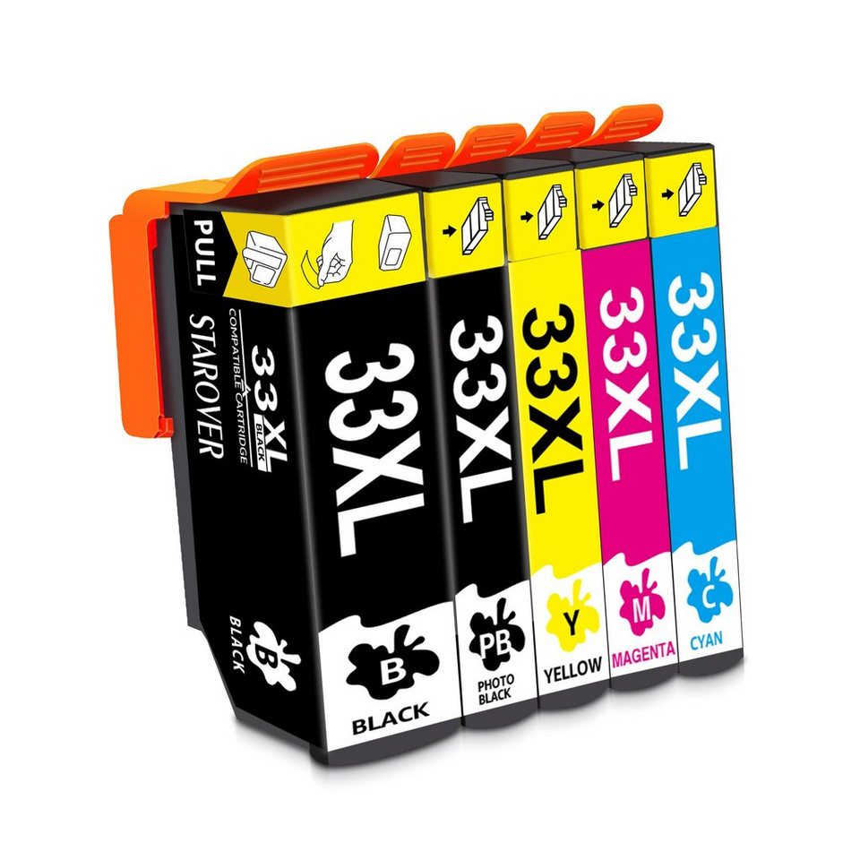 Starover 5er Für Epson 33 Xl Multipack Tintenpatrone Expression