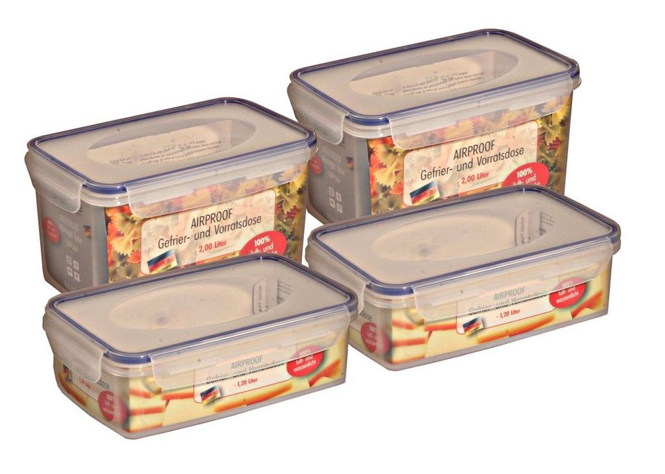 Axentia Vorratsdose Airproof Kunststoff Set 4 Tlg
