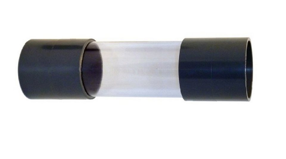 Cepex Wasserrohr Cepex 50 mm PVC Rohr transparent Schauglas mit Klebemuffen Cepex Wasserrohr Cepex 50 mm PVC Rohr transparent Schauglas mit Klebemuffen