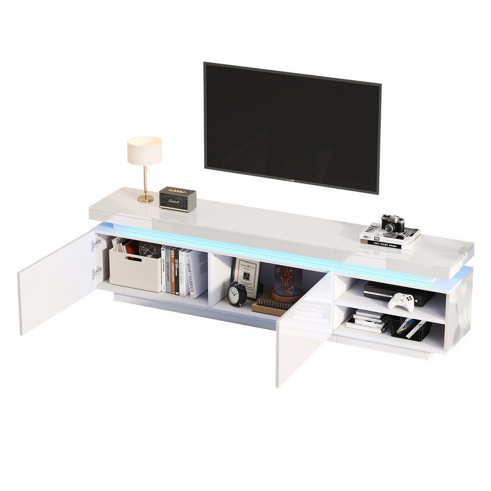 Modfu Lowboard Mit Großen Stauraum Tv Schrank Fernsehtischtv Boardtv