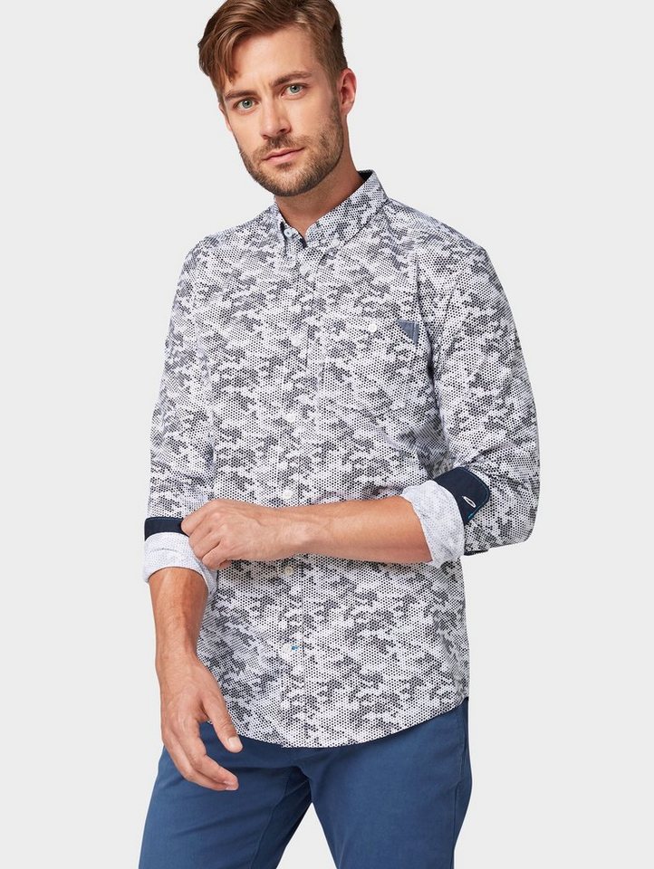 Tom Tailor Langarmhemd Hemd Mit Allover Print Otto