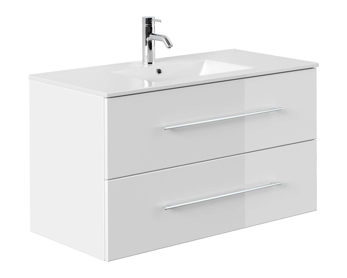 Einfachgutemoebel Waschtisch Set Waschplatz Kuboa 100cm Breit