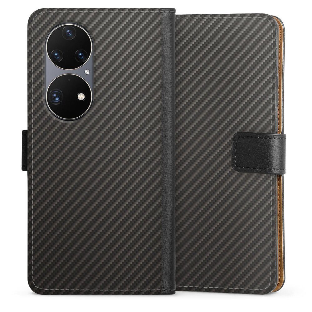 DeinDesign Handyhülle Metallic Look Muster Carbon Carbon, Huawei P50 ...