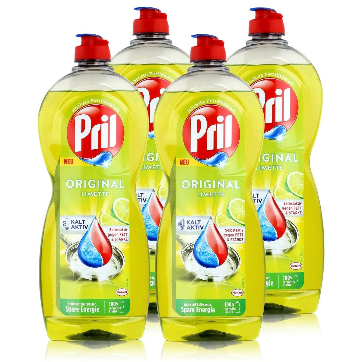 PRIL Pril Spülmittel Original Limette 675ml - Hohe Fettlösekraft (4er ...