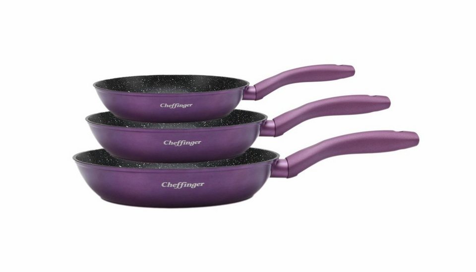Cheffinger Topf Set Pfannenset 3 Tlg Geschmiedetes Aluminium 2024