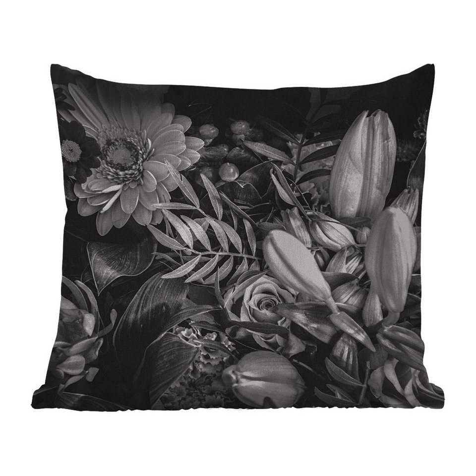 Muchowow Dekokissen Blumenstrauß Stilleben Blumen Pflanzen Rot