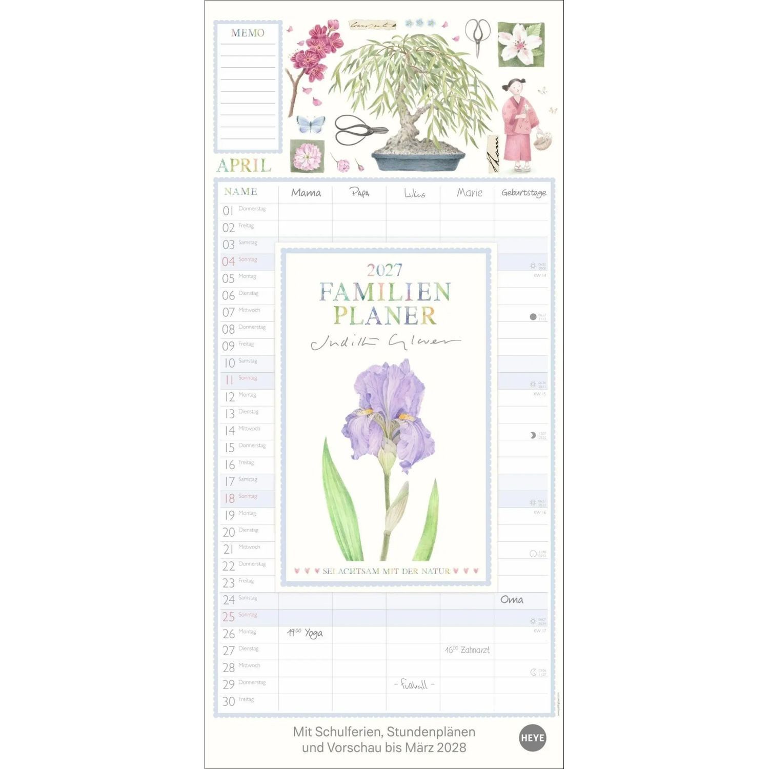 HEYE Wandkalender Winnie Puuh Familienplaner 2027