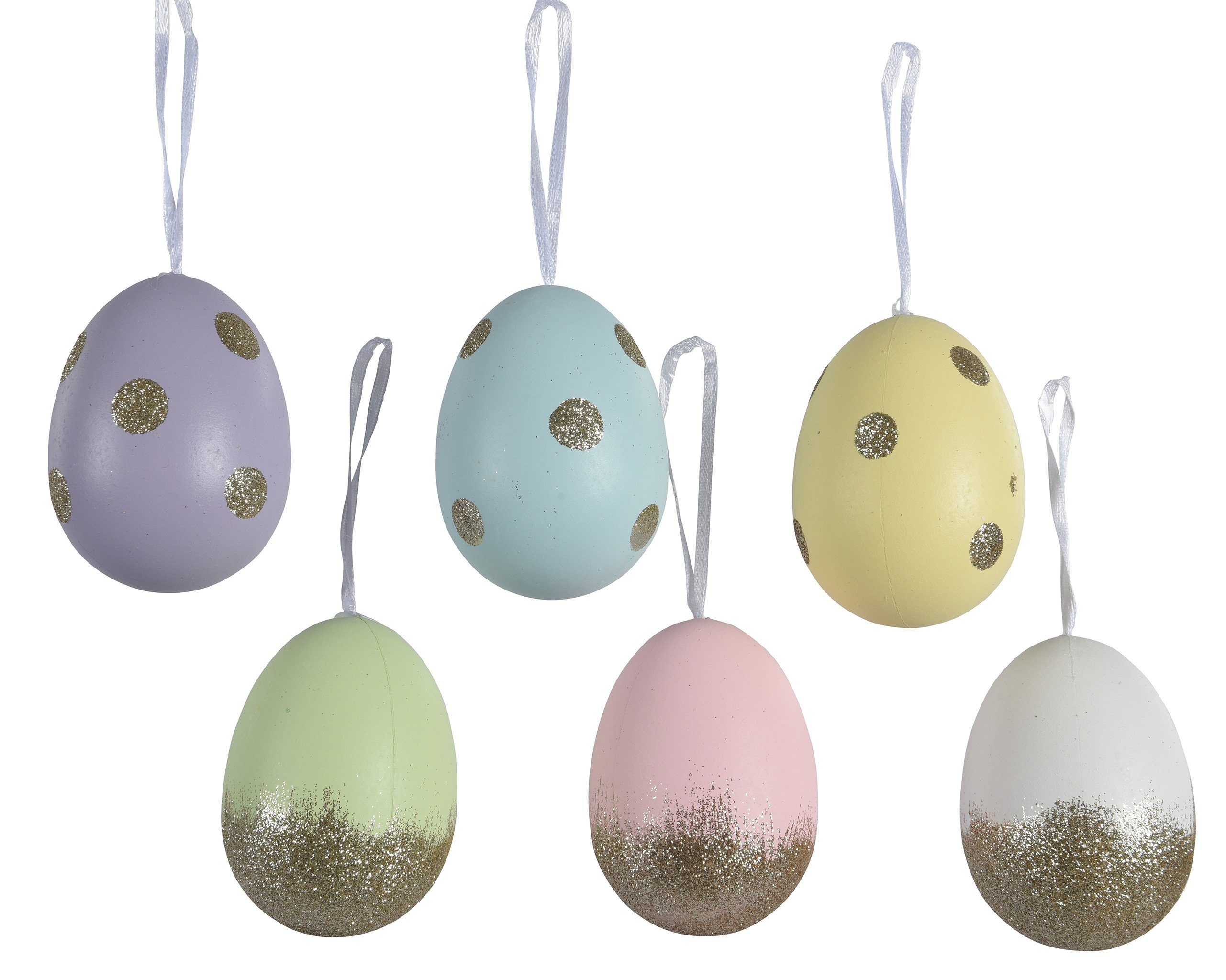 Decoris Season Decorations Osterei Ostereier Zum Aufhängen Mit Glitzer