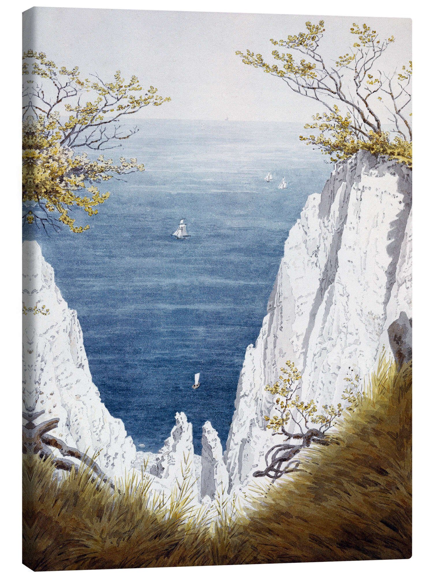 Posterlounge Leinwandbild Caspar David Friedrich Kreidefelsen Auf