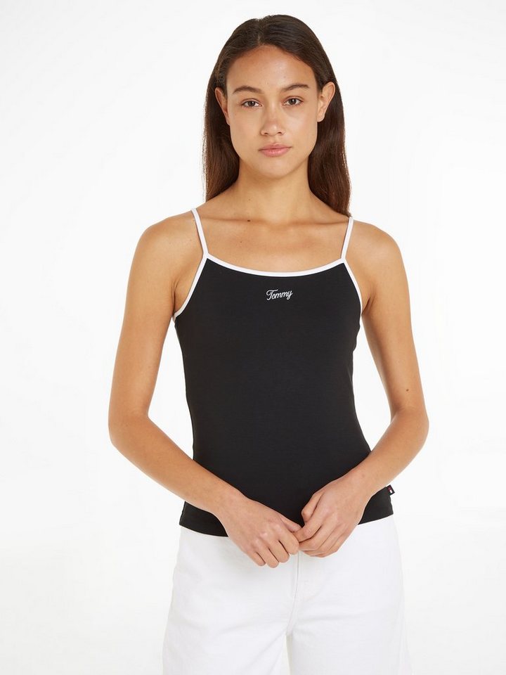Tommy Jeans Spaghettitop Tjw Slim Script Binding Top Mit Tommy Jeans