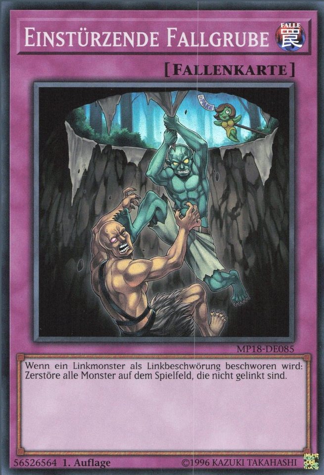 Recollectibles Sammelkarte Yugioh Karte Einstürzende Fallgrube Yu Gi