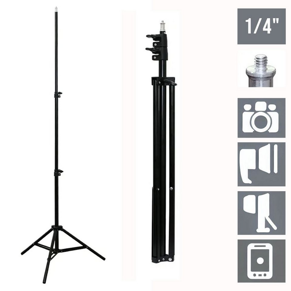 Tronicxl 210cm Stativ Tripod Kamera Licht Actioncam Webcam Ständer