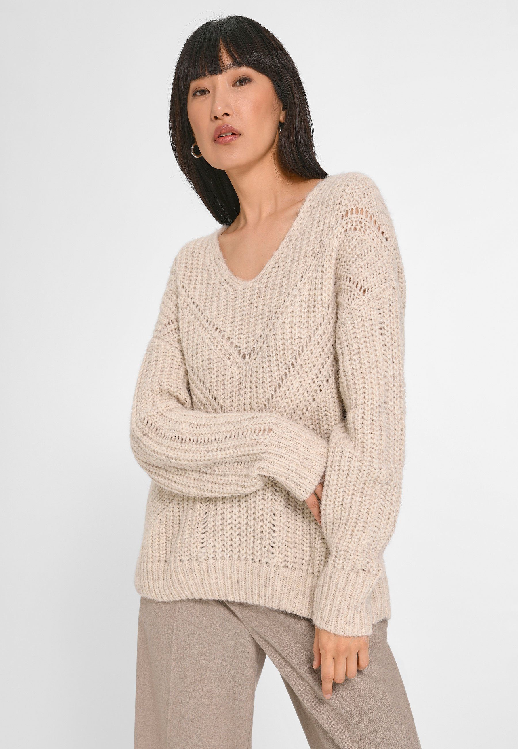 Basler Strickpullover Cotton Mit Modernem Design Mit Volumigem