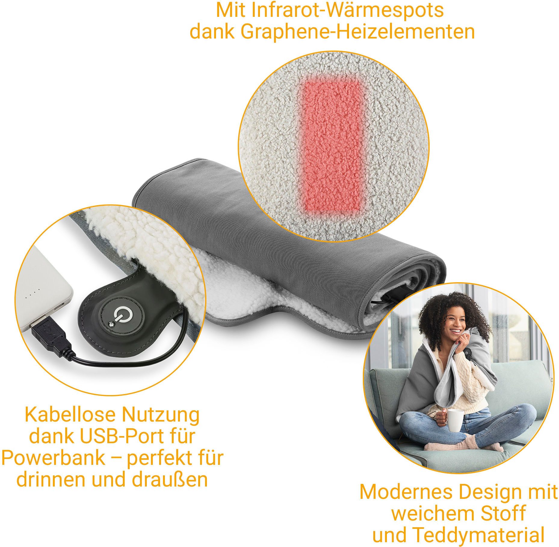 Medisana Heizdecke Blinkt Rot