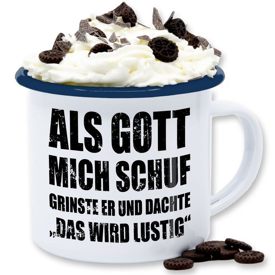 Shirtracer Tasse Als Gott mich schuf grinste er - Witziger Spruch ... Shirtracer Tasse Als Gott mich schuf grinste er - Witziger Spruch ...