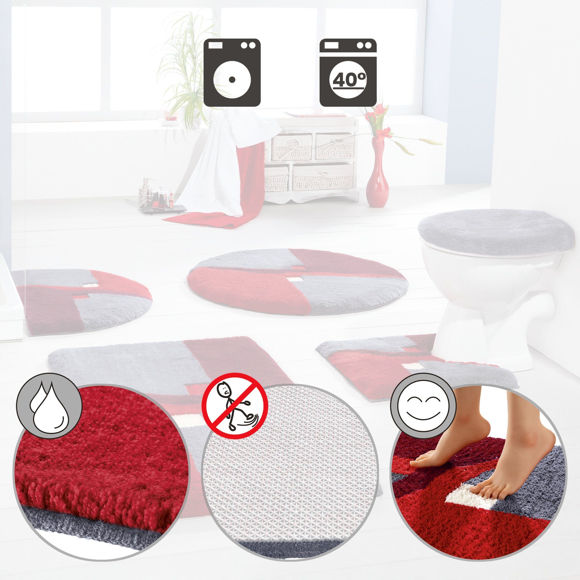Rote Badematten online kaufen » Rote Badteppiche | OTTO