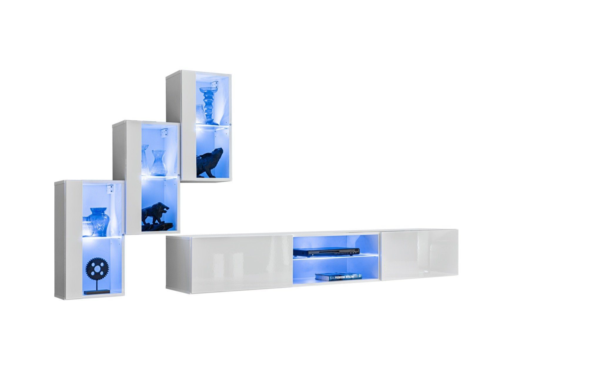 Jvmoebel Wohnwand Luxus Wohnwand Neu Wohnzimmer Set 210 Cm Einrichtung