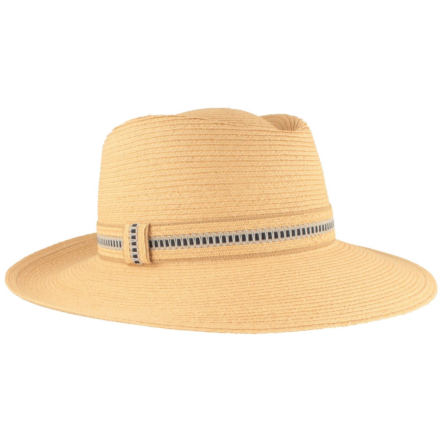Mayser Strohhut Knautschbarer UV-Schutz Bortenhut Sabine aus Raffia