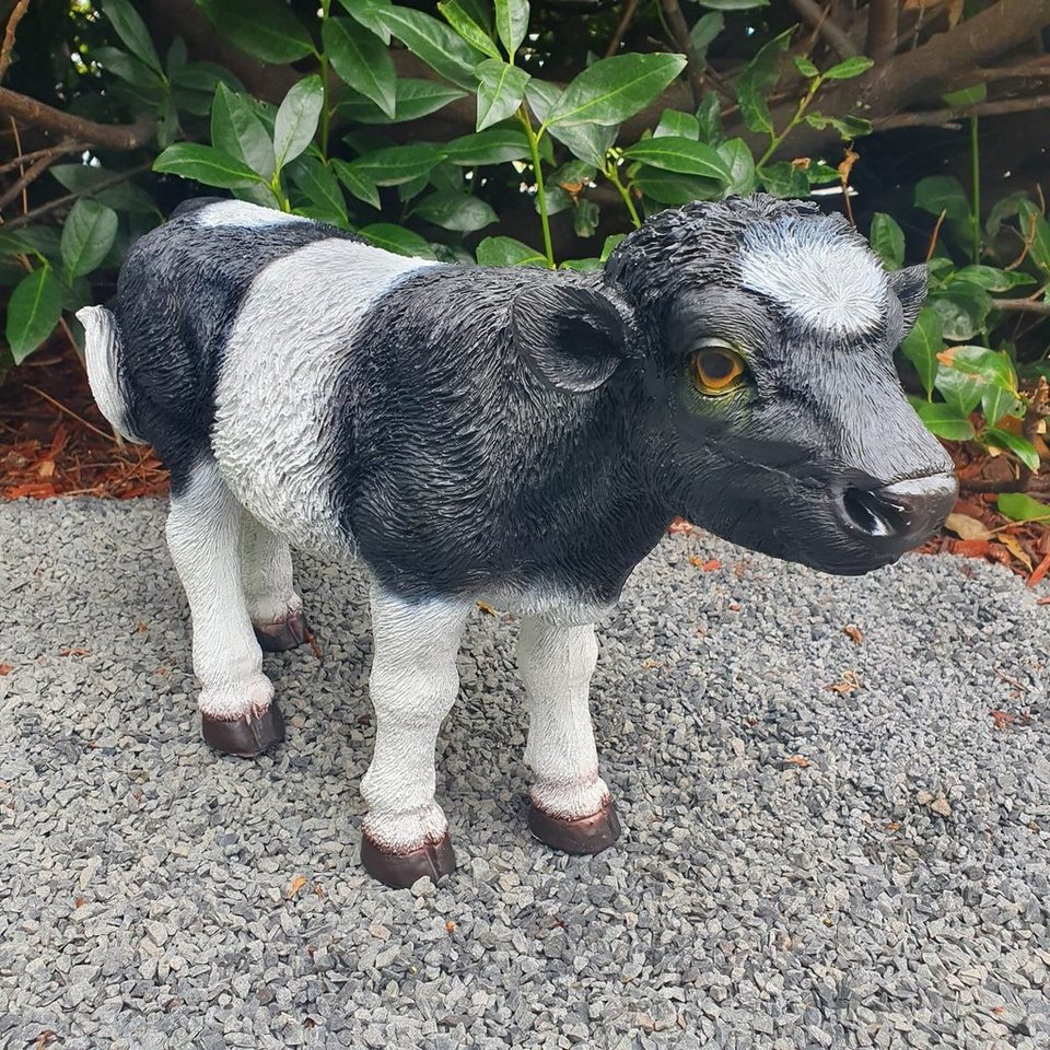 Aspinaworld Gartenfigur Schwarze Kalb Figur 30 Cm Wetterfest