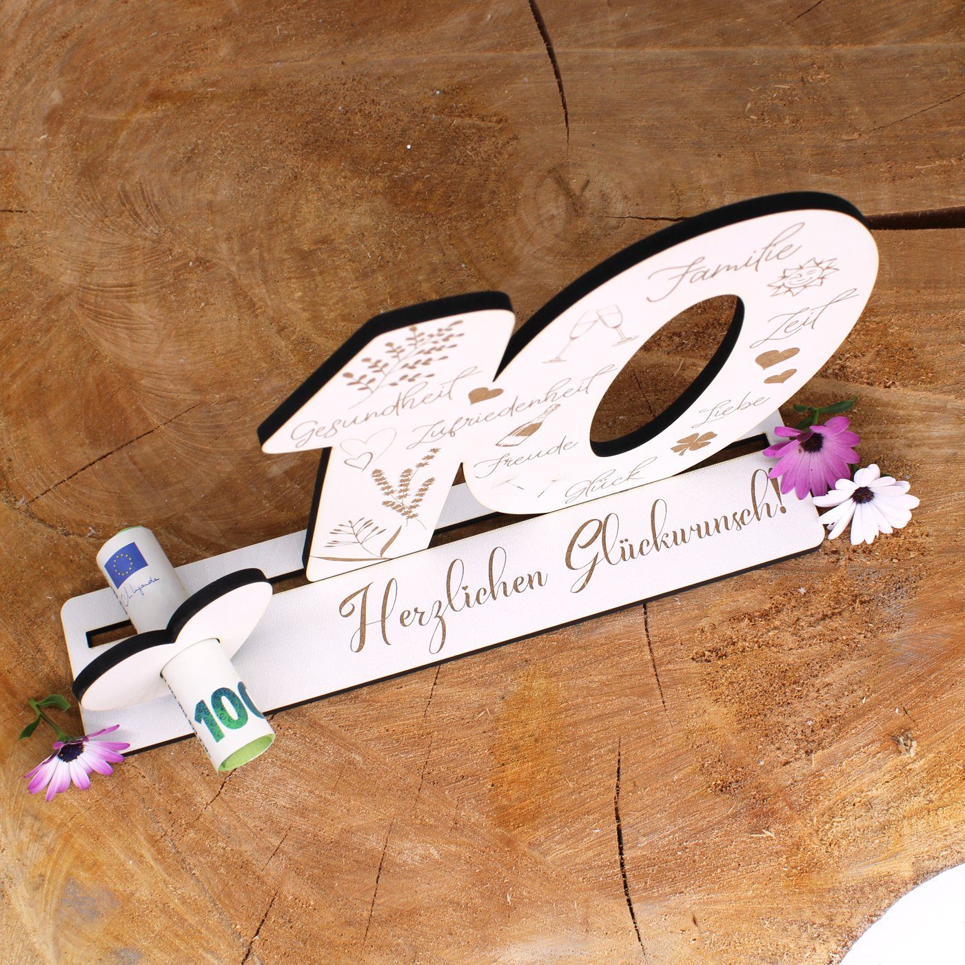 Dekolando Deko-Buchstaben Aufsteller 10 Jahre Geburtstag Herzlichen ...