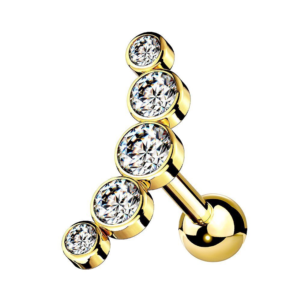 Taffstyle Piercing-Set Helix Ohr Knorpel Piercing Multi Kristall Bogen ...
