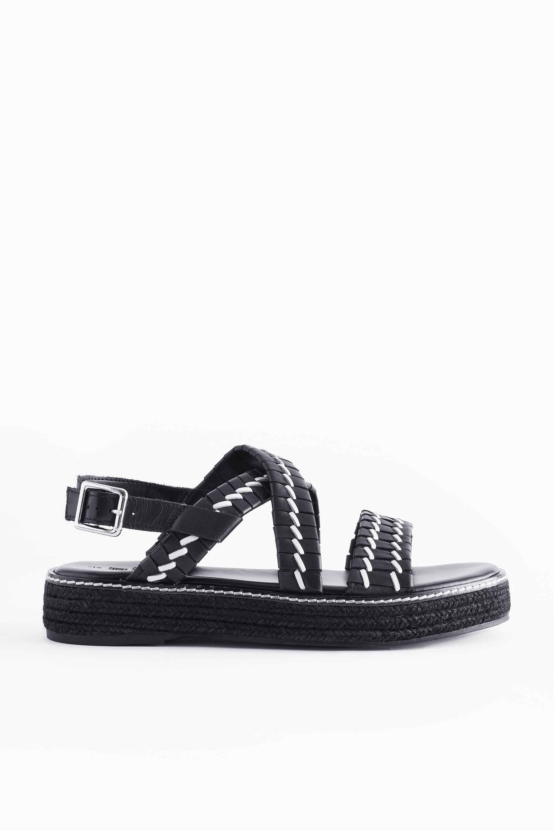 Next Forever Comfort® Espadrilles Plateau Ledersandale Keilsandalette