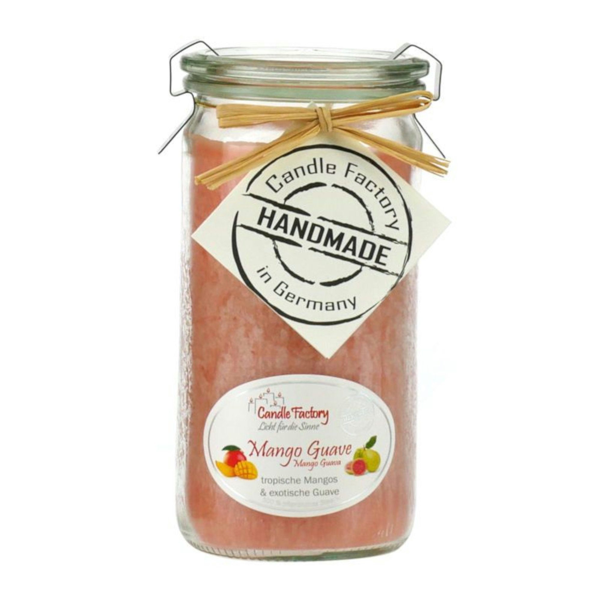 Candle Factory Duftkerze Mini Jumbo Mango Guave Stearin Altrosa 1
