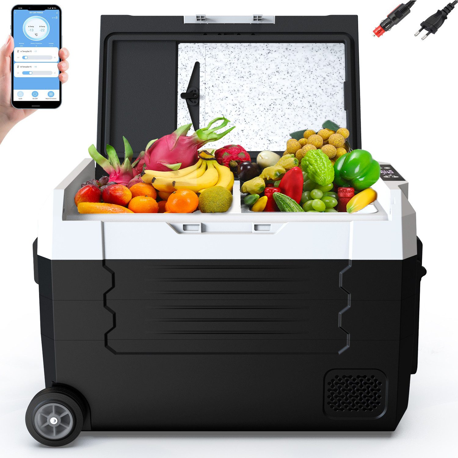 Oyajia Trolley Kühlbox Tragbare Kompressor Für Auto 1224 V Dc And 100