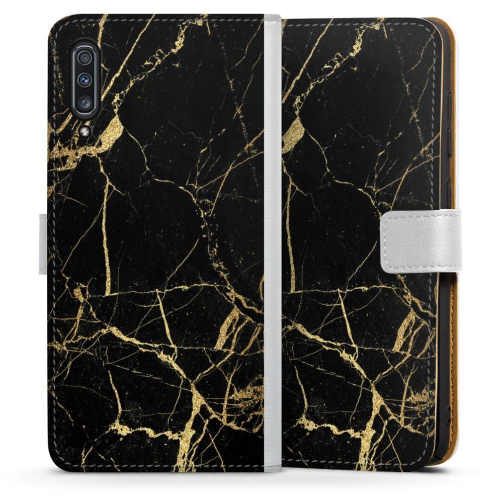 Deindesign Handyhülle Marmor Schwarz Muster Blackgoldmarble Look