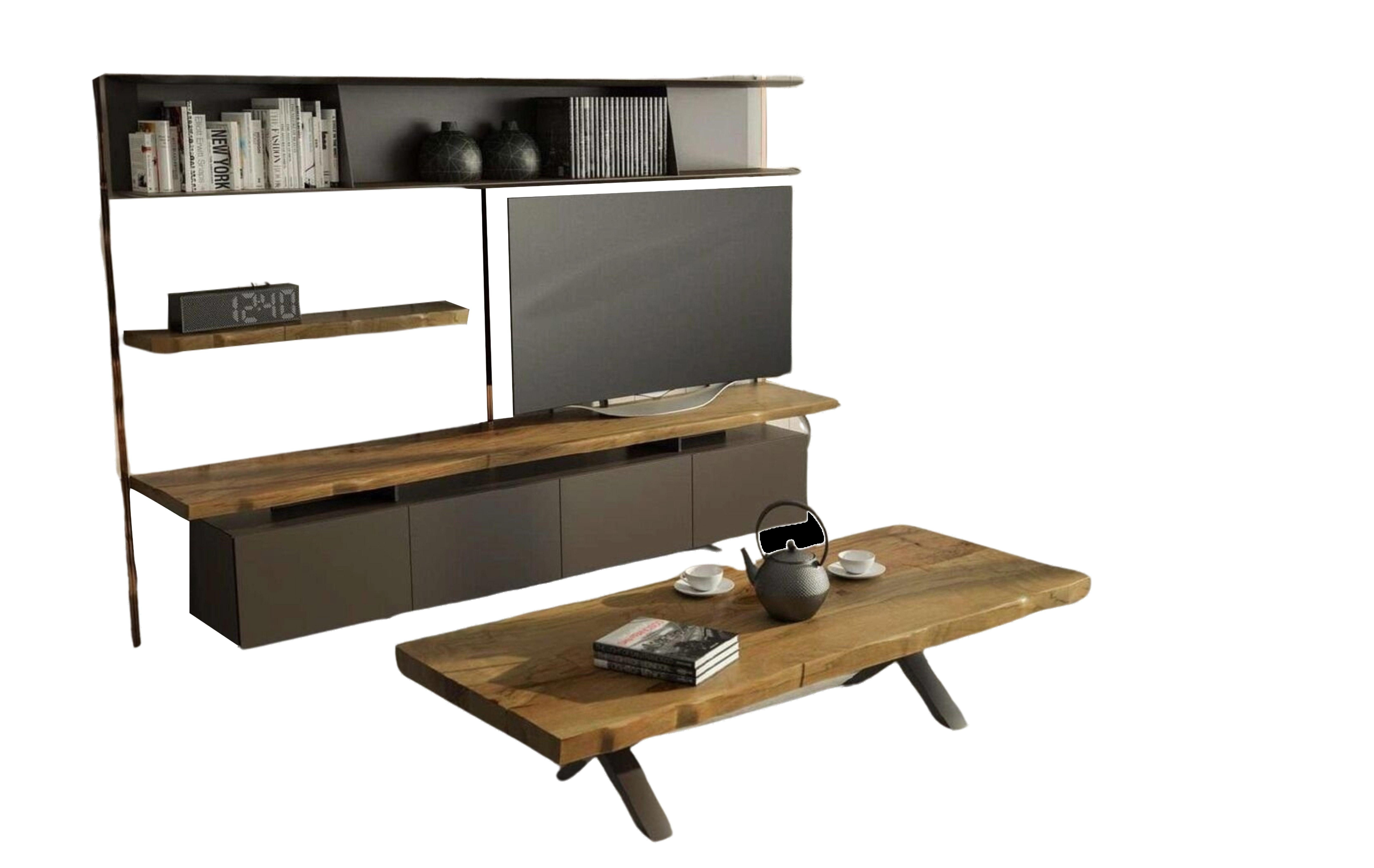 Jvmoebel Wohnzimmer Set Holz Wohnwand Couchtisch Moderne