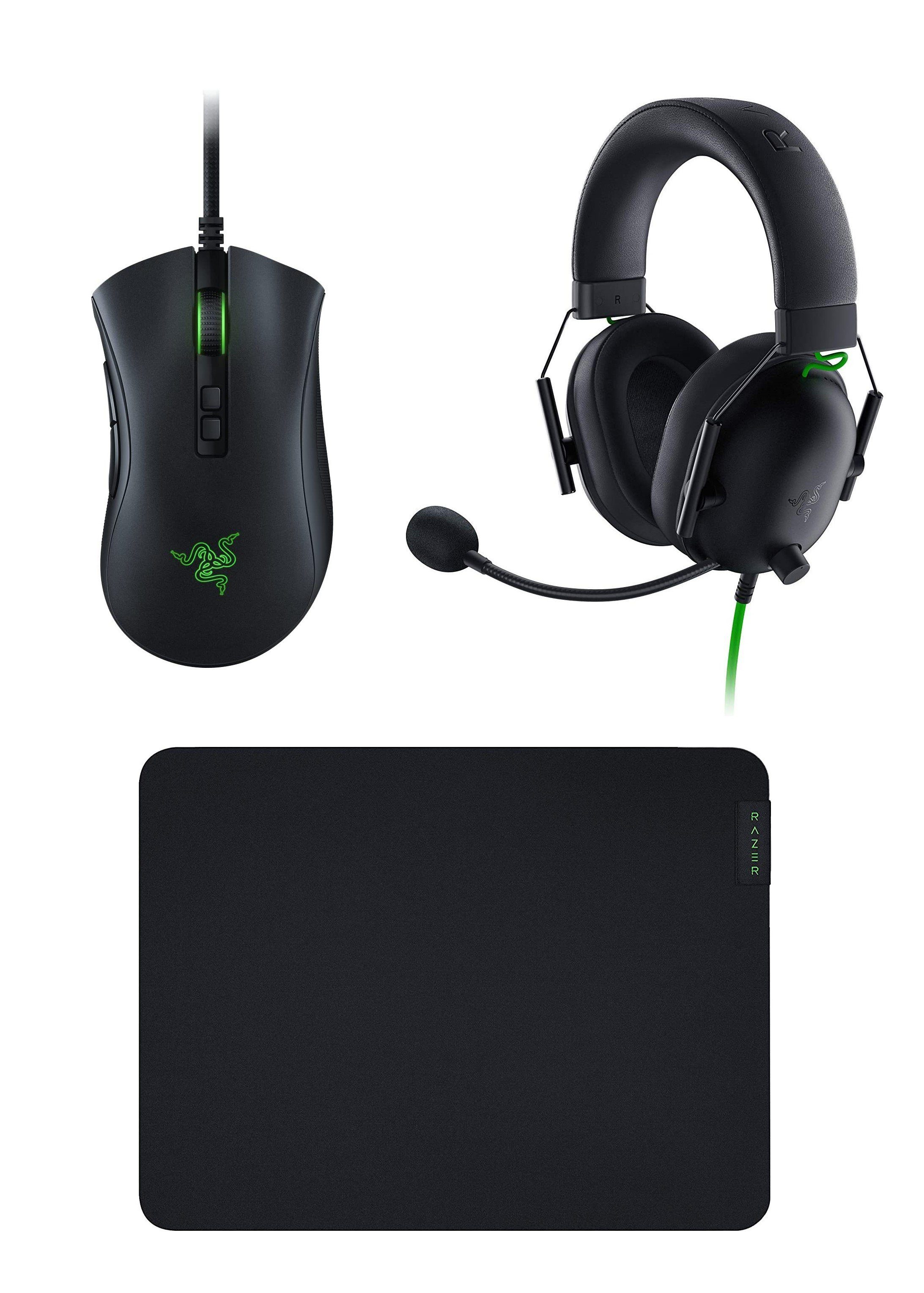 RAZER Battle Bundle -DeathAdder V2 Mouse + BlackShark V2 X + Gigantus ...