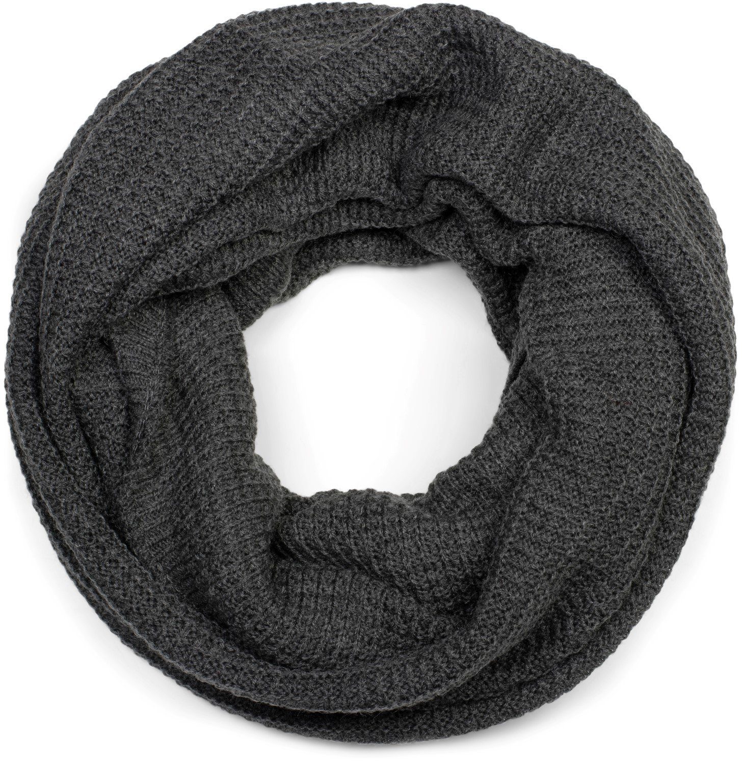 styleBREAKER Strickschal Strick Loop mit Karo Strickmuster, (1-St)