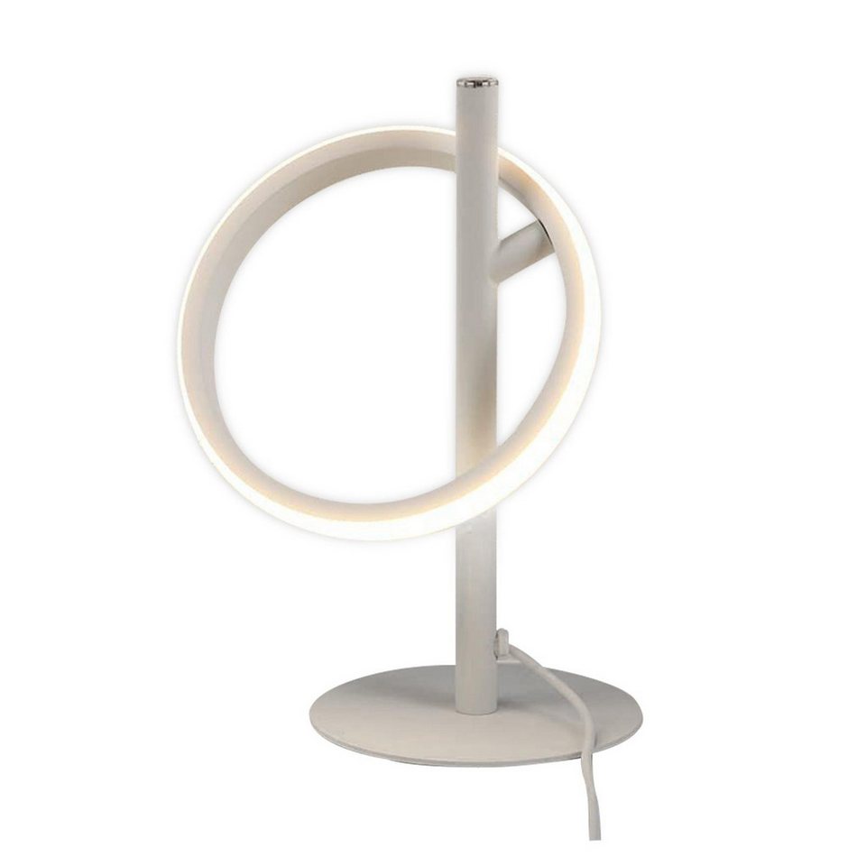 Nettlife Led Tischleuchte Weiß Modern Ringform Nachttischlampe