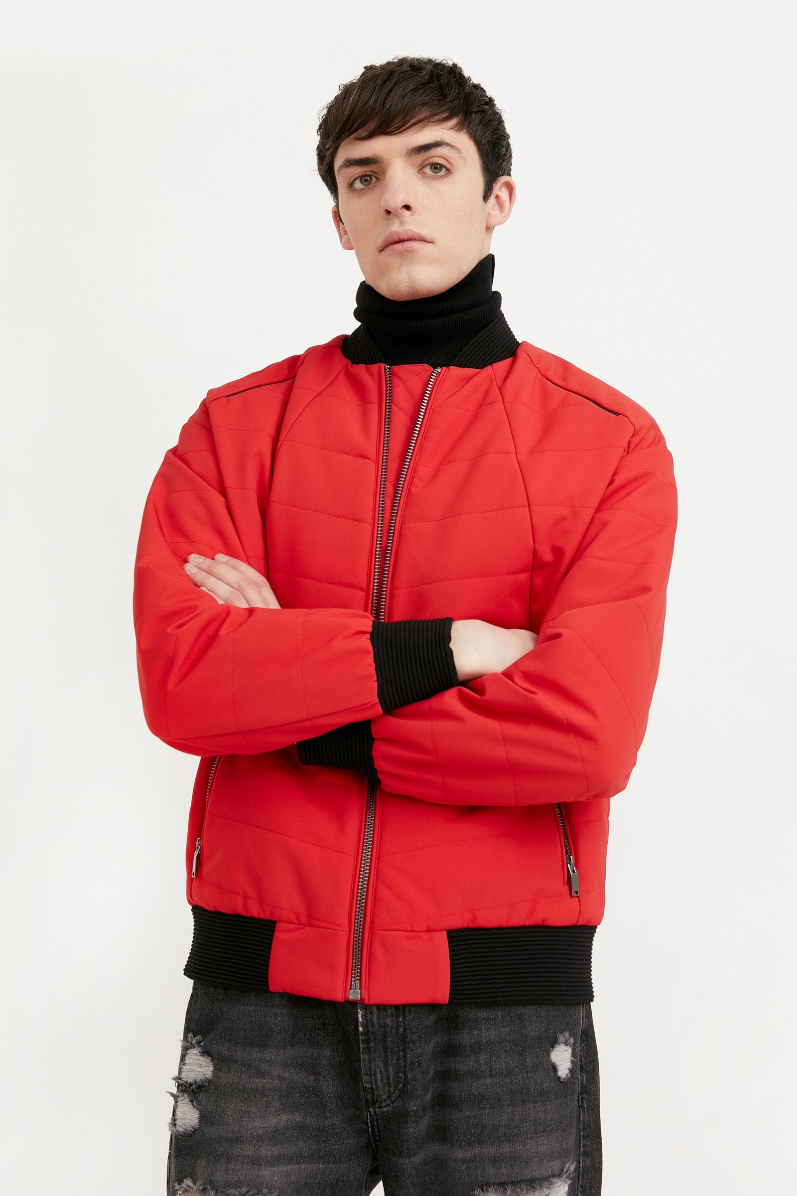Finn Flare Steppjacke Mit Modischem Bomberkragen