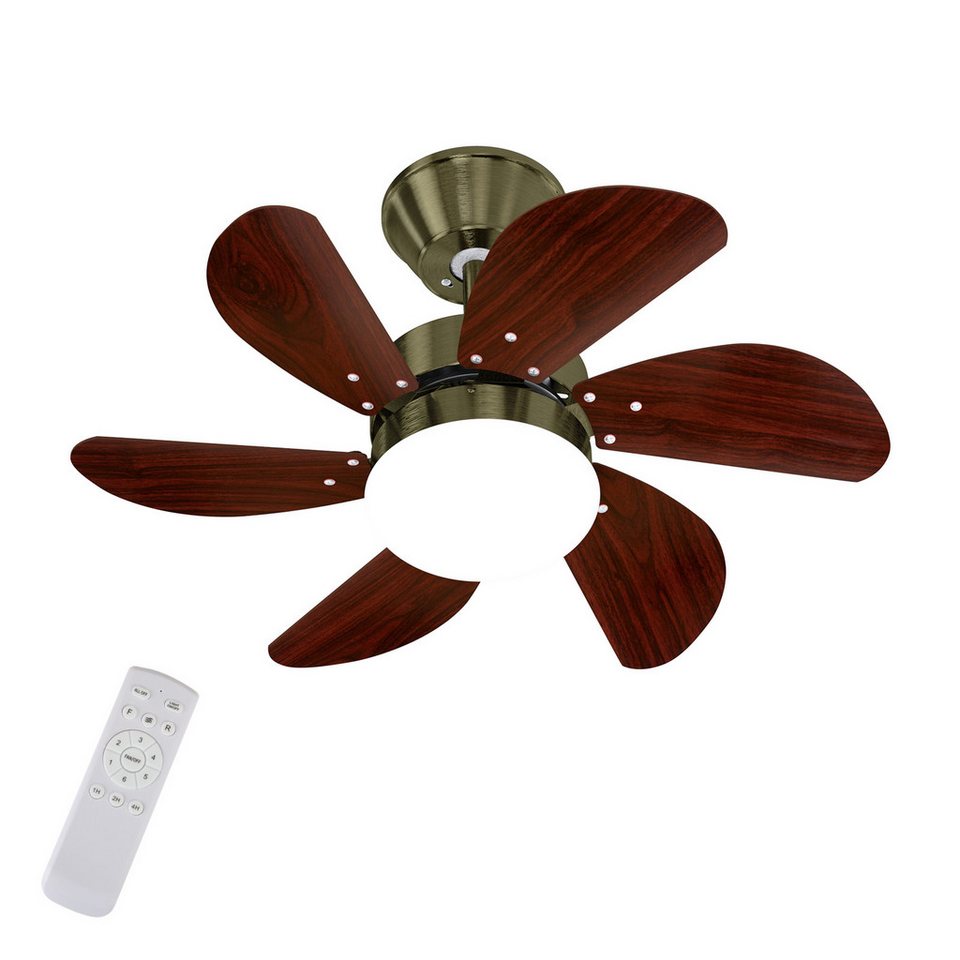 Zmh Deckenventilator Mit Licht Und Fernbedienung Leise Für Flur