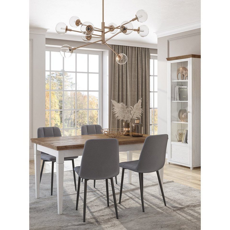 Lomadox Essgruppe Epsom 83 Spar Set Esszimmer Tisch Mit Vitrine