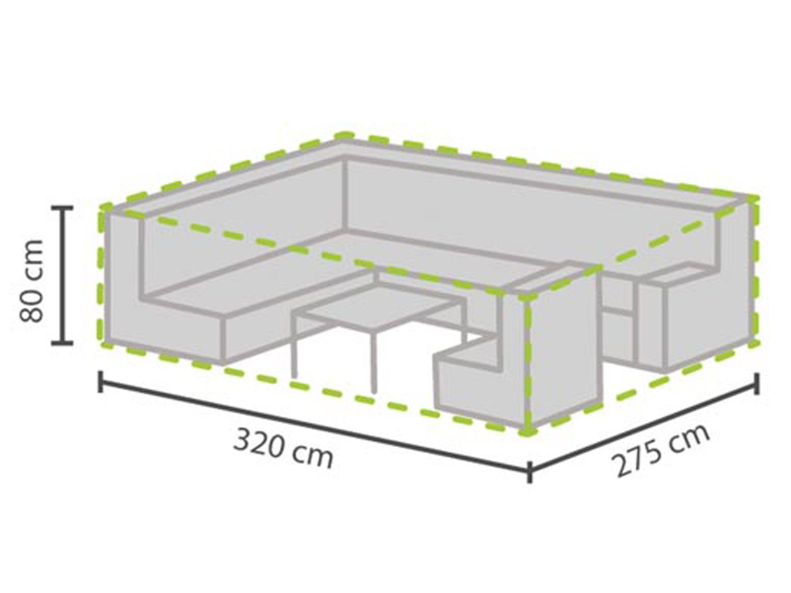 Perel Gartenmöbel Schutzhülle 1 St Abdeckung Lounge Möbel