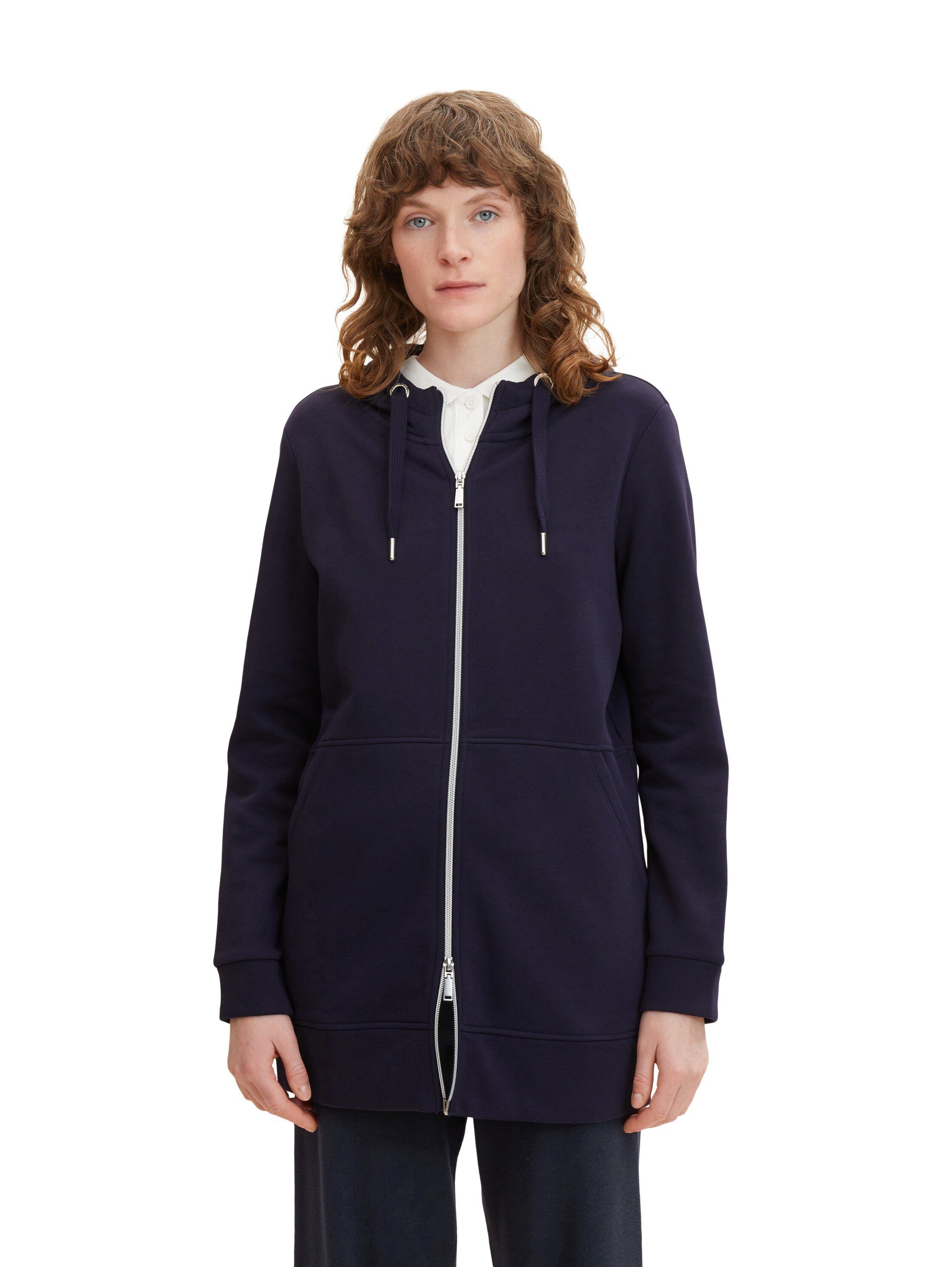 Tom Tailor Kapuzensweatjacke Lange Sweatjacke