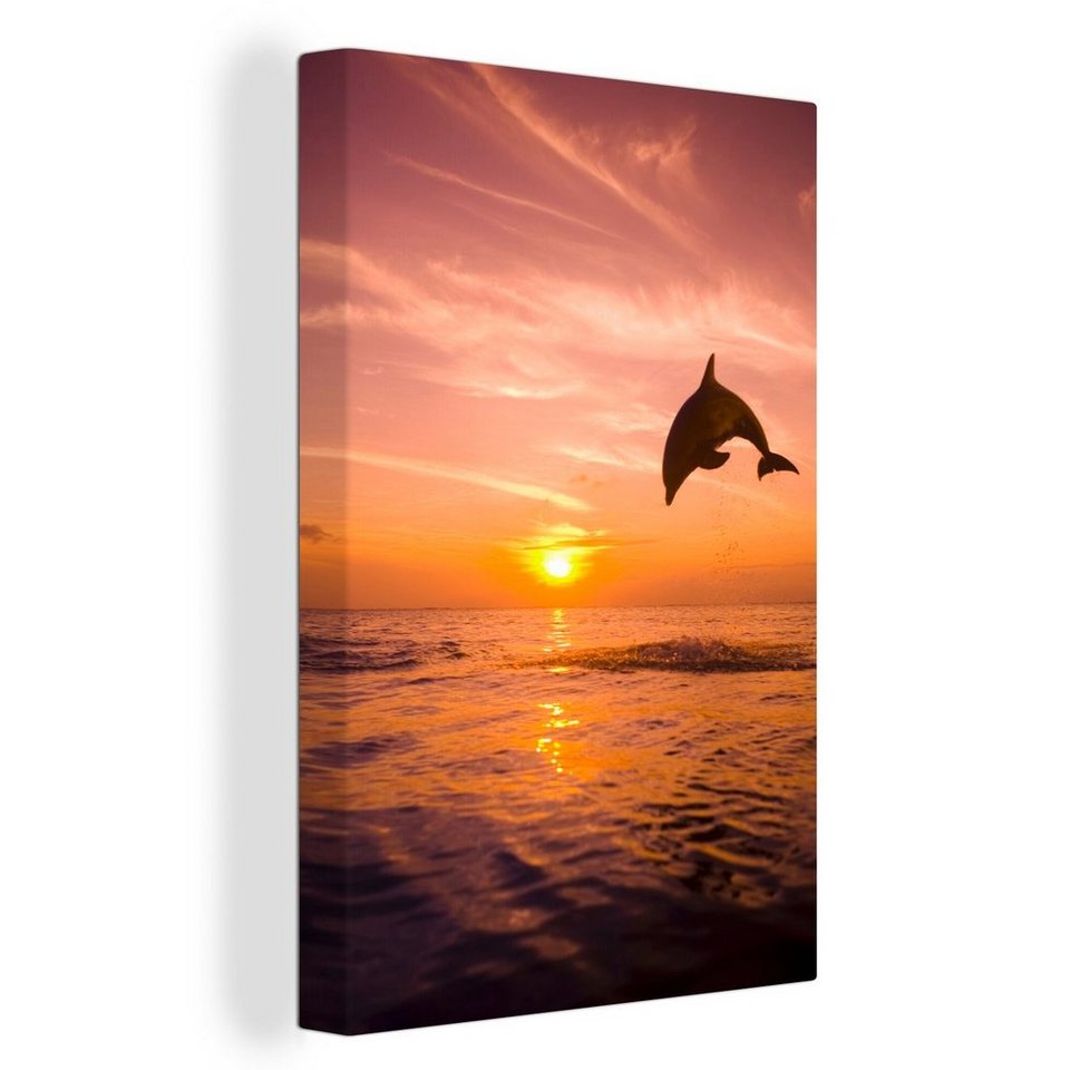 OneMillionCanvasses® Leinwandbild Delfin - Wasser - Sonnenuntergang, (1 ... OneMillionCanvasses® Leinwandbild Delfin - Wasser - Sonnenuntergang, (1 ...