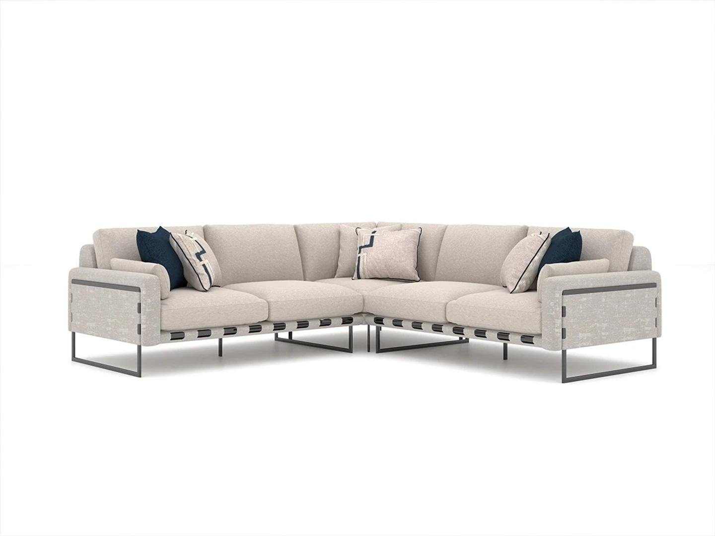 Jvmoebel Ecksofa Grau Ecksofa L Form Design Wohnzimmer Polster Textil
