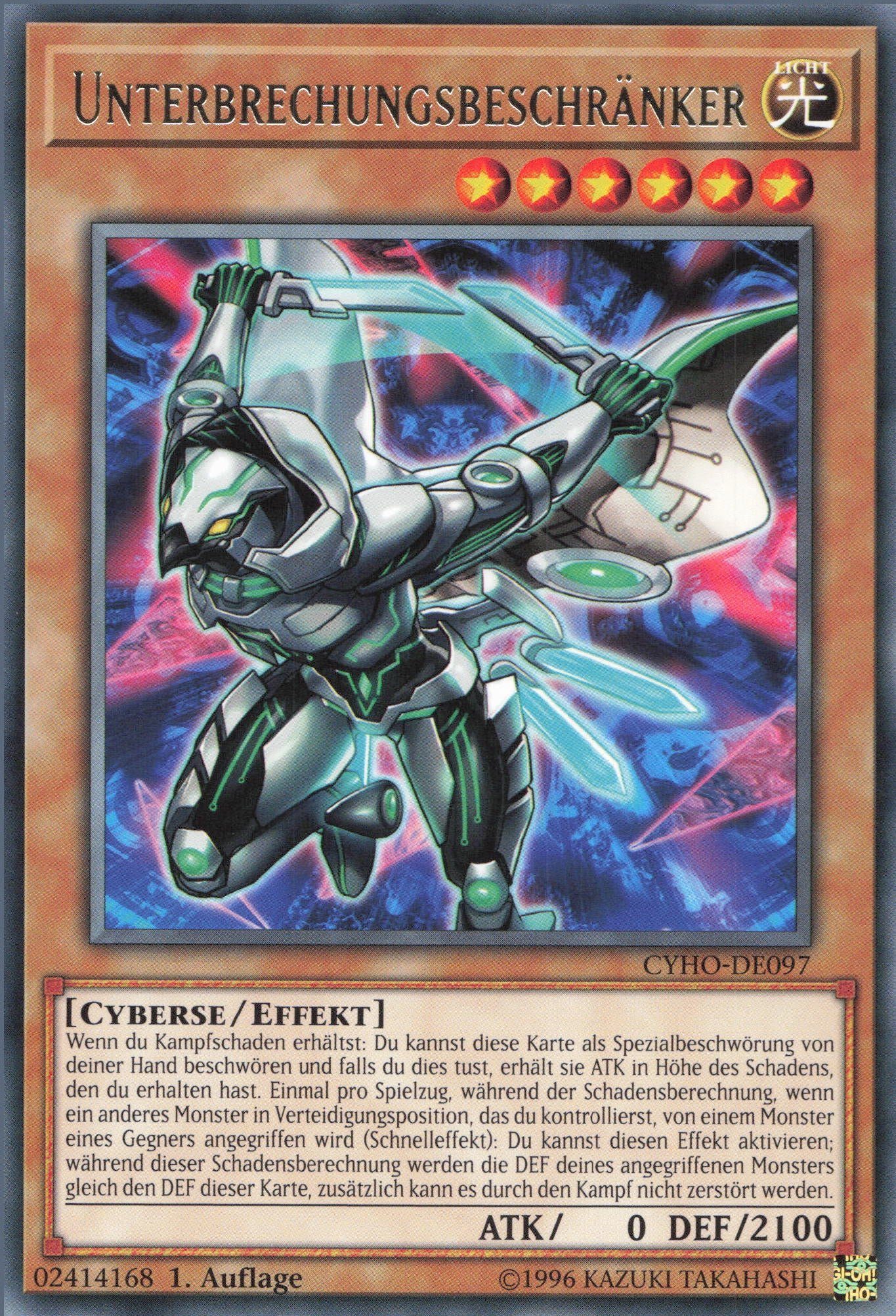 ReCollectibles Sammelkarte YuGiOh Unterbrechungsbeschränker, Yu-Gi-Oh! CYHO-EN097 Rare