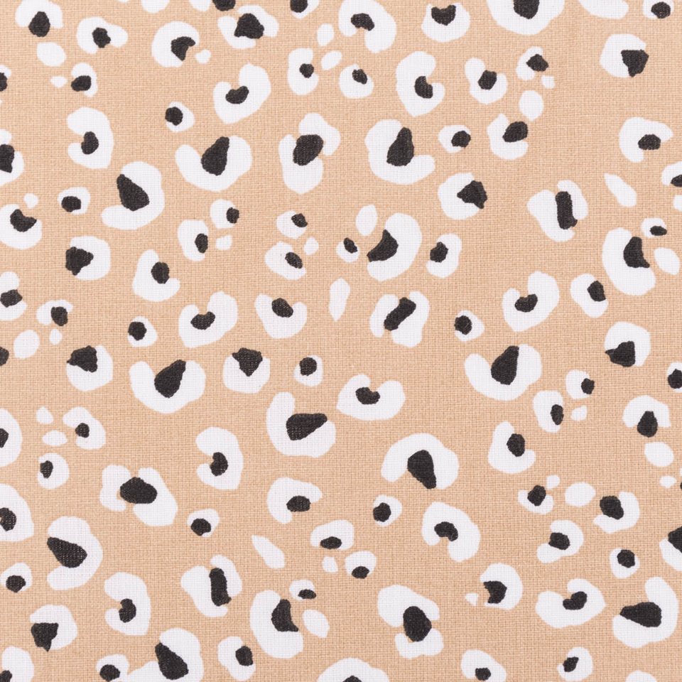SchÖner Leben Stoff Baumwollstoff Webware Leo Beige 147m Breite